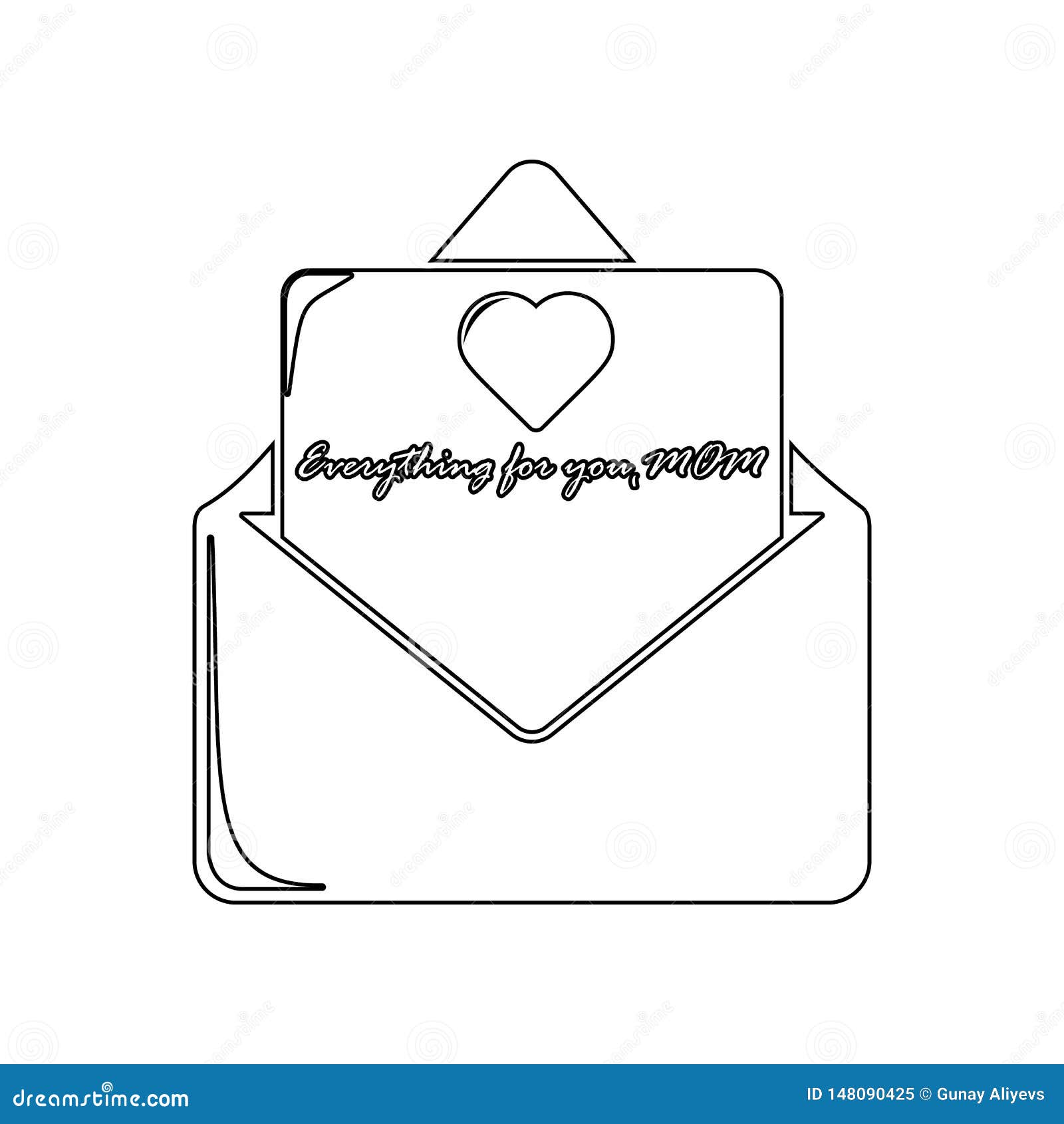 Letter for Mom in Envelope Icon. Element of Mother Day for Mobile ...