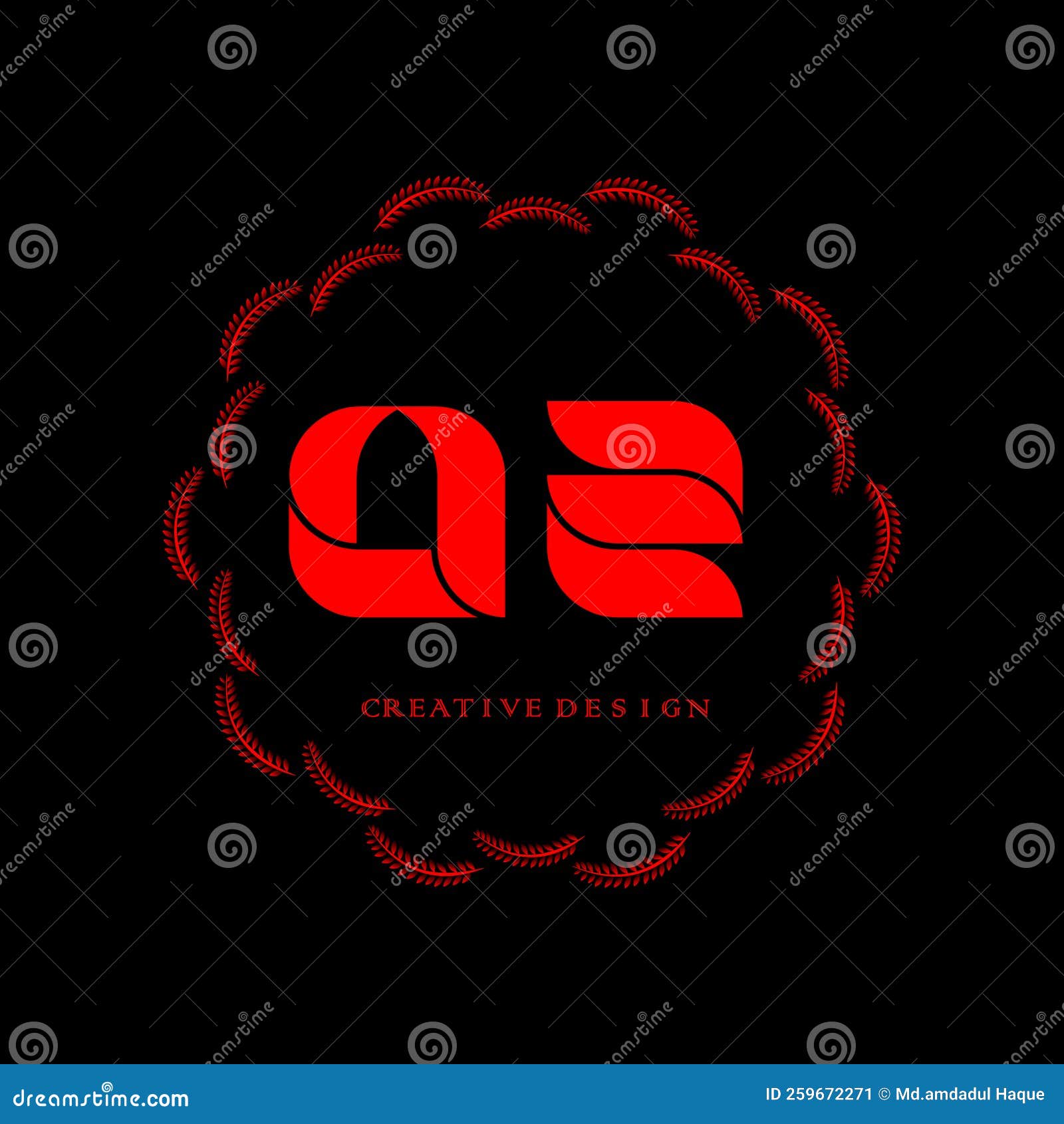 AZ Letter Logo Design with Floral Circle Vector Template. AZ Initial ...