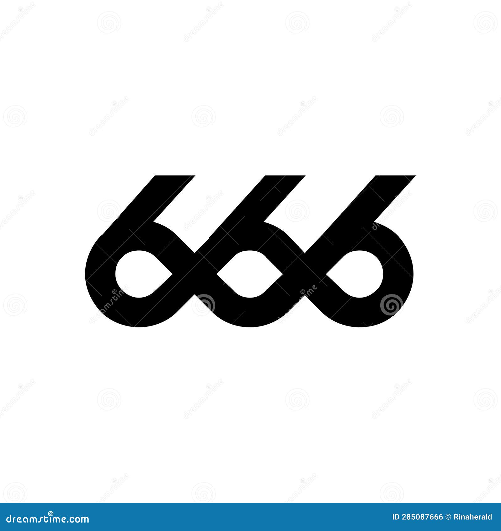 666 Letter Monogram Logo Icon Design Stock Illustration - Illustration ...