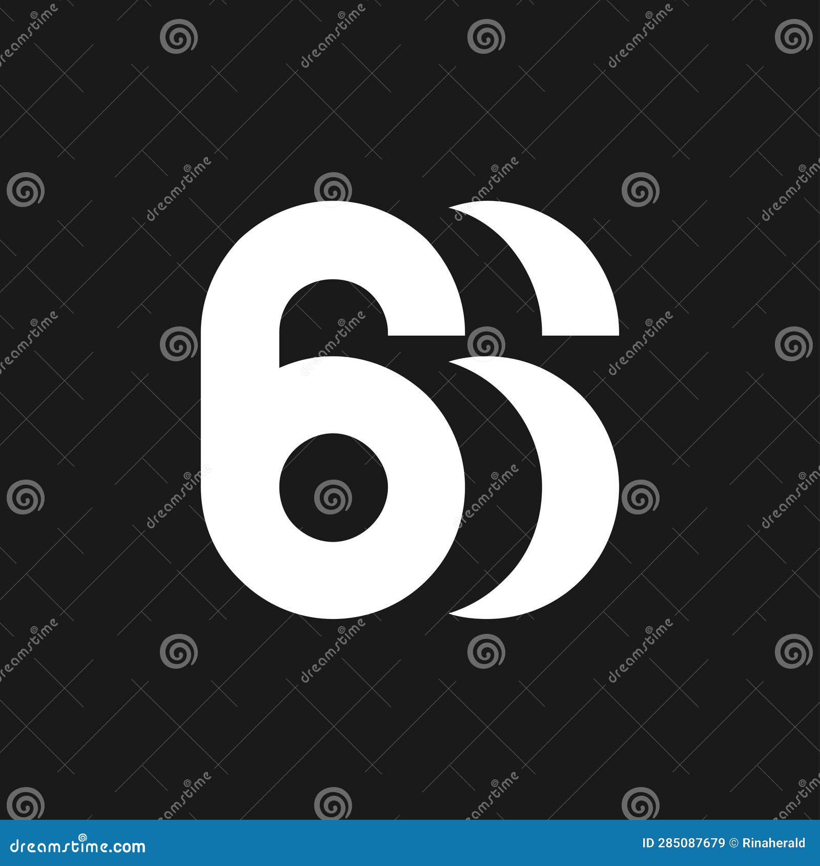 666 Letter Monogram Logo Icon Design Stock Illustration - Illustration ...