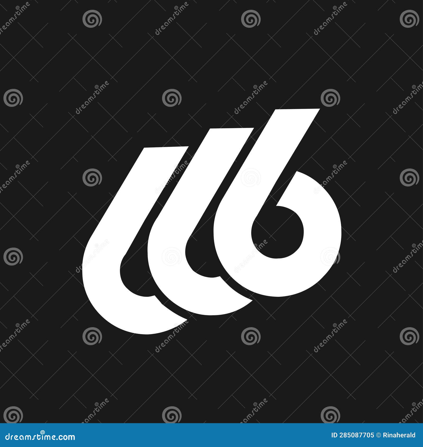 666 Letter Monogram Logo Icon Design Stock Illustration - Illustration ...
