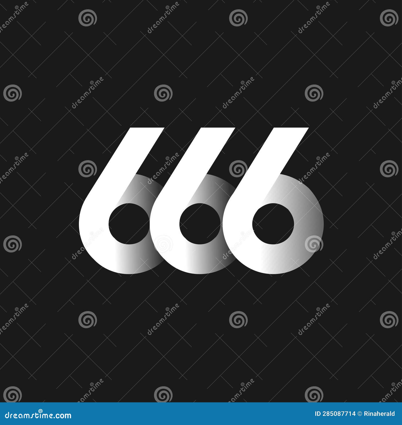 666 Letter Monogram Logo Icon Design Stock Illustration - Illustration ...