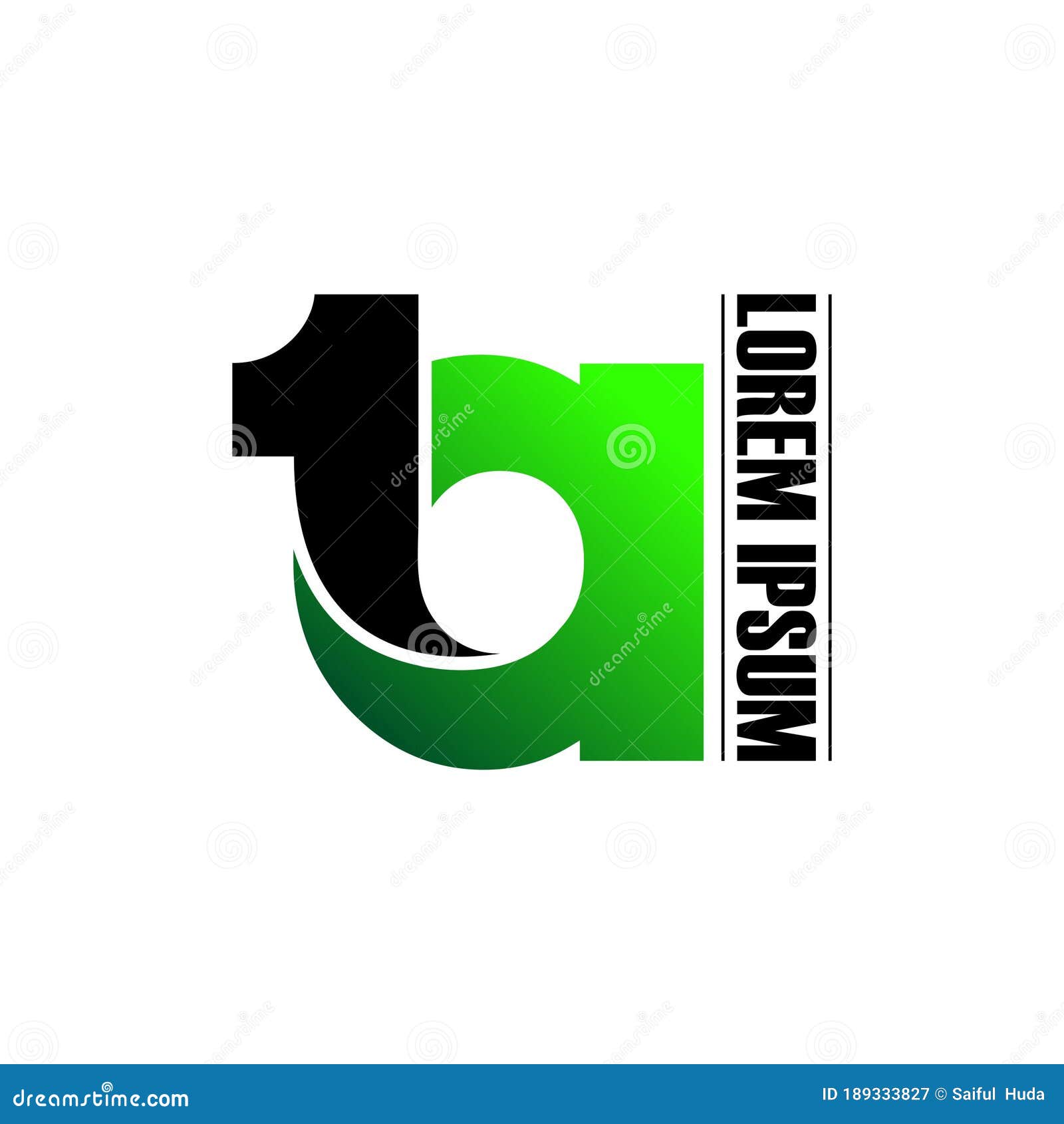 Letter 1a Monogram Logo Icon Design Vector. Stock Vector - Illustration ...