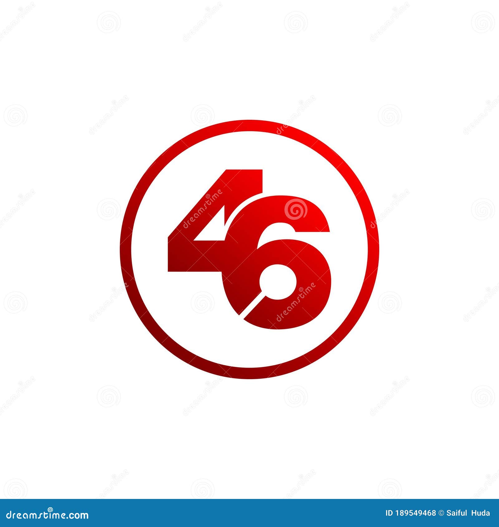 Letter 46 Monogram Logo Icon Design Vector. Stock Vector - Illustration ...