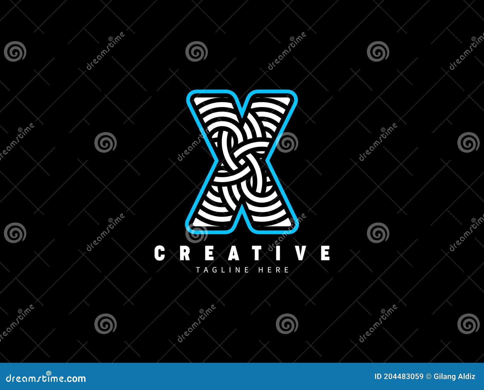 Letter X Monogram Logo stock vector. Illustration of logo - 204483059