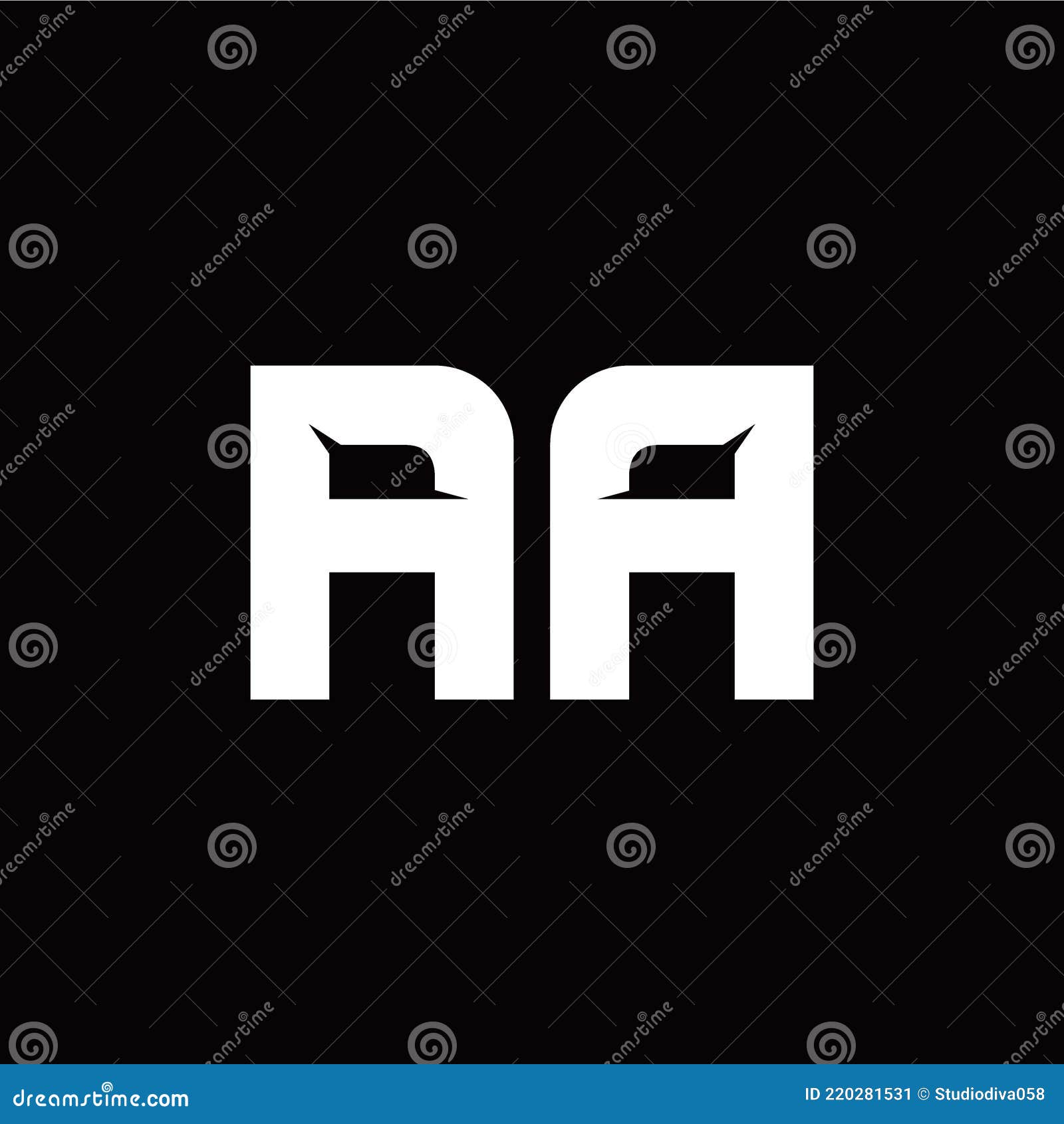 A a Letter Monogram Style Initial Logo Template Stock Vector ...