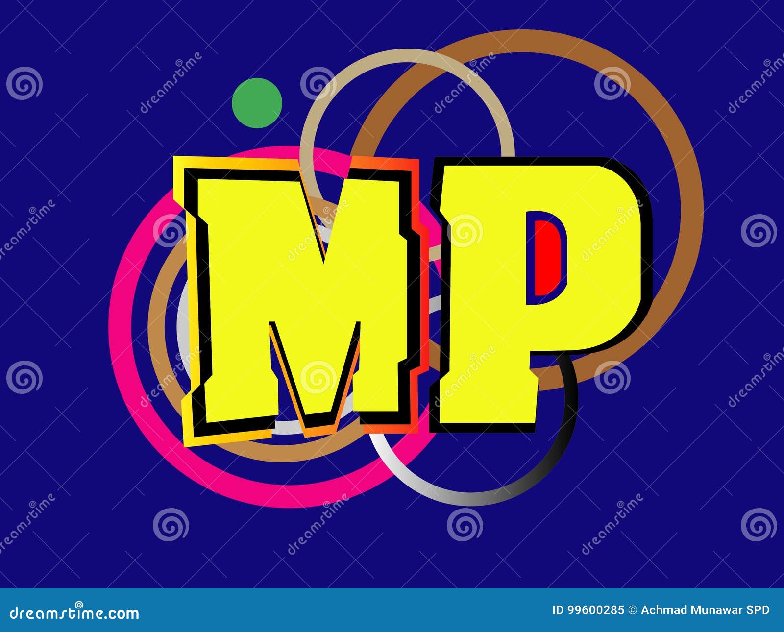 Letter MP logo vector stock vector. Illustration of idea - 99600285