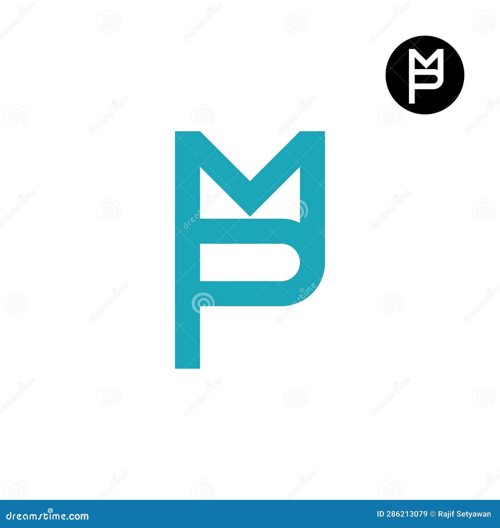 Letter MP PM Monogram Logo Design Simple Stock Vector - Illustration of ...