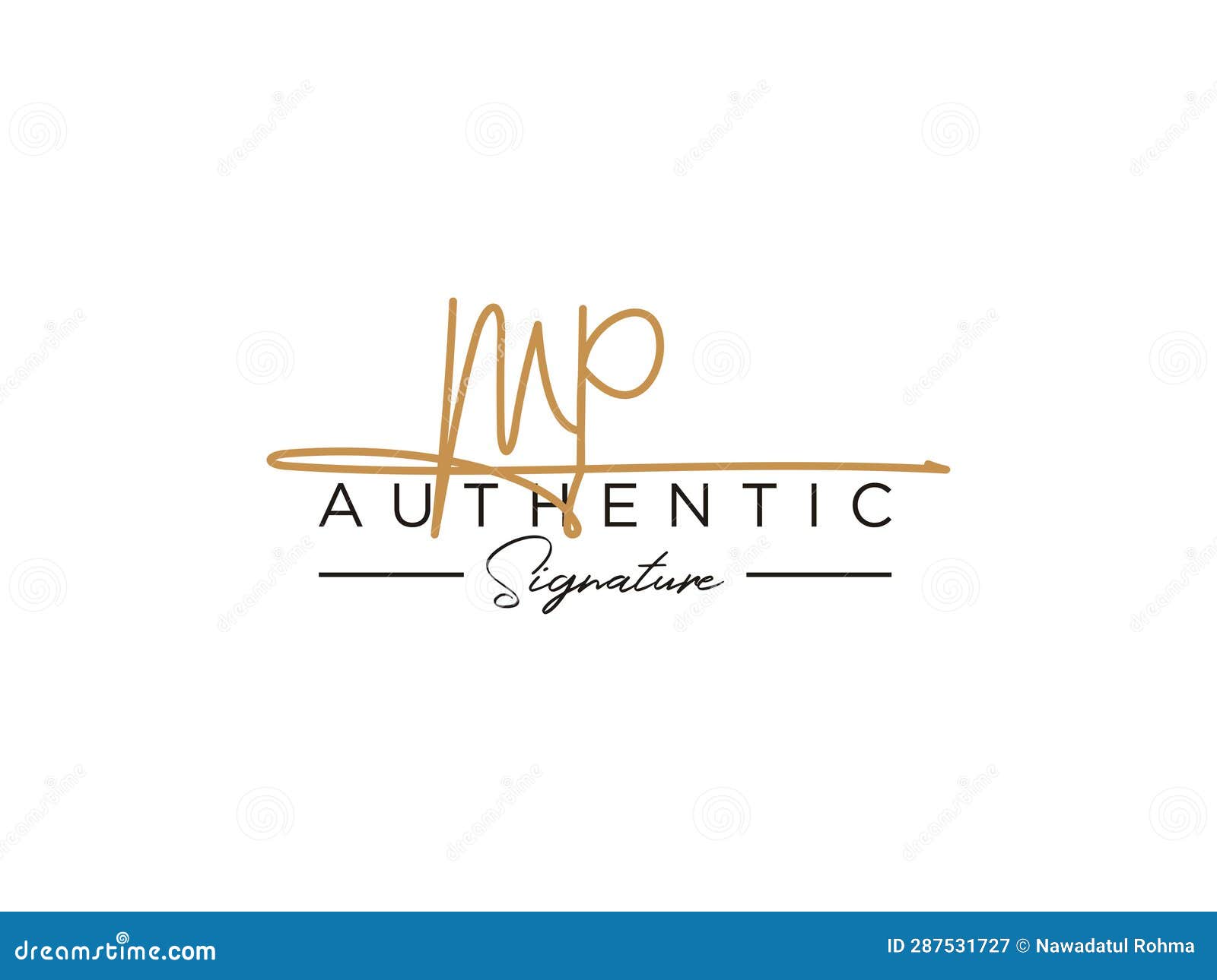 Letter MP Signature Logo Template Vector Stock Vector - Illustration of ...
