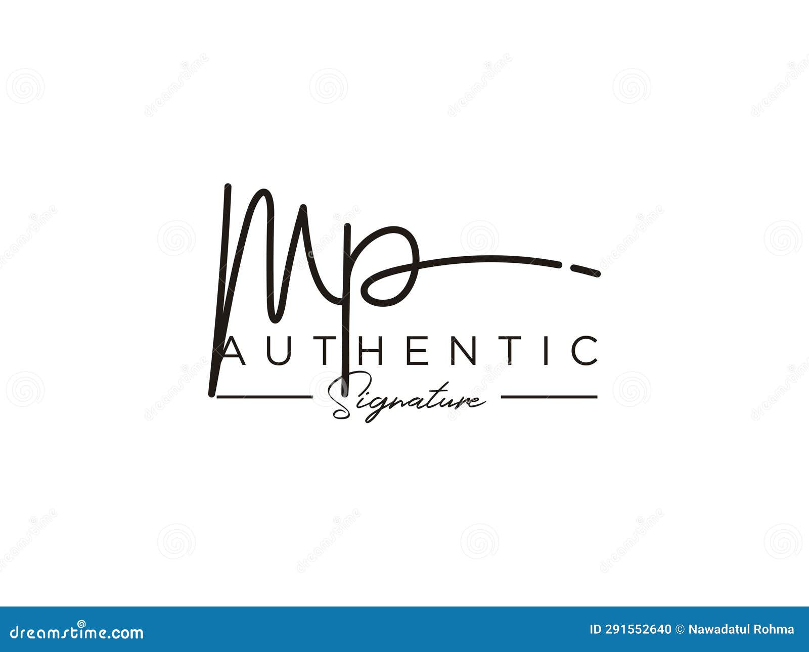 Letter MP Signature Logo Template Vector Stock Vector - Illustration of ...