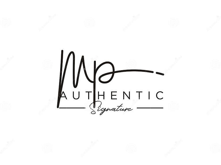 Letter MP Signature Logo Template Vector Stock Vector - Illustration of ...