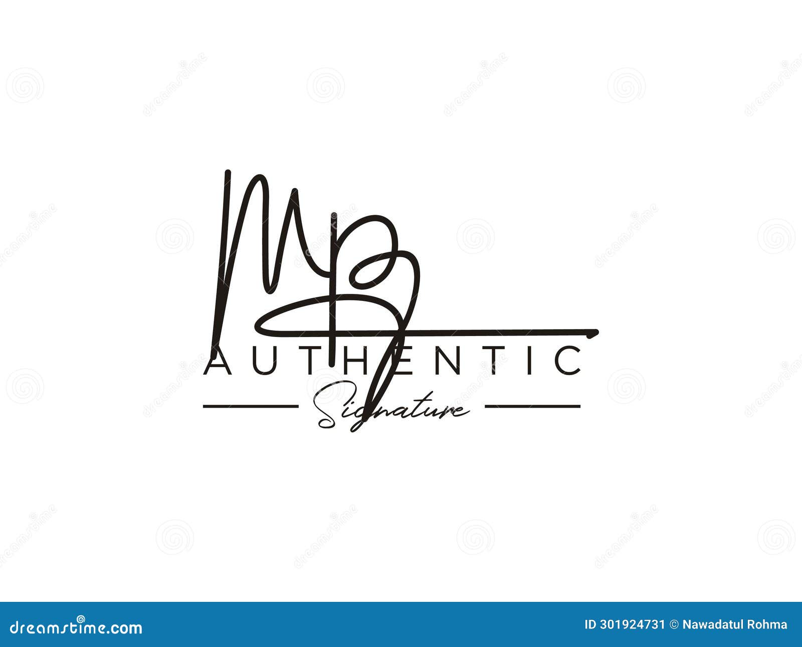 Letter MP Signature Logo Template Vector Stock Vector - Illustration of ...