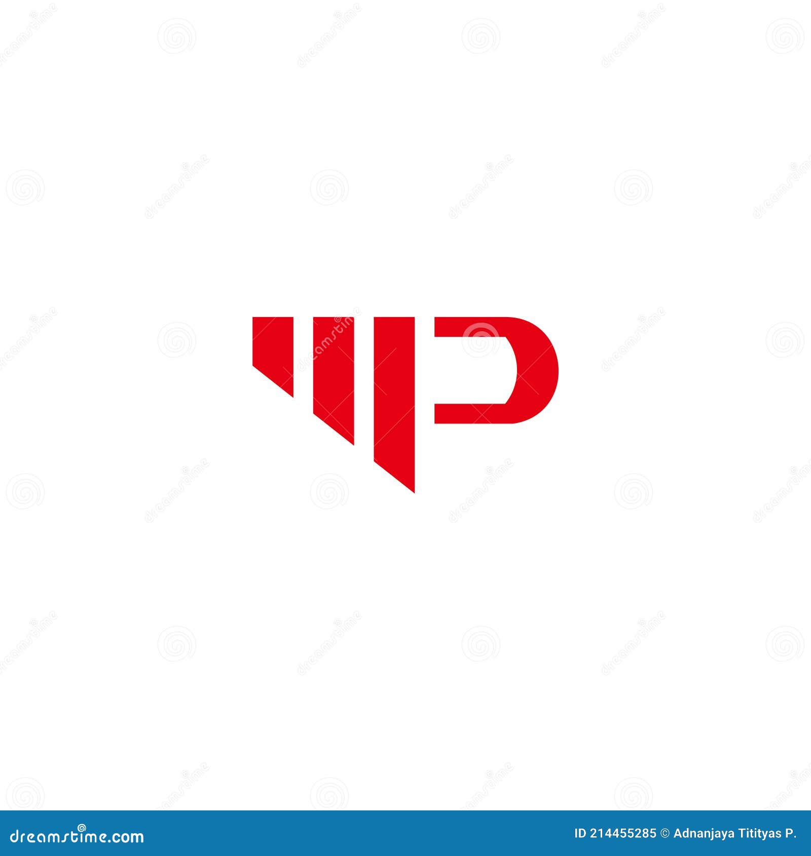 Letter Mp Simple Geometric Stripe Logo Vector Stock Vector ...