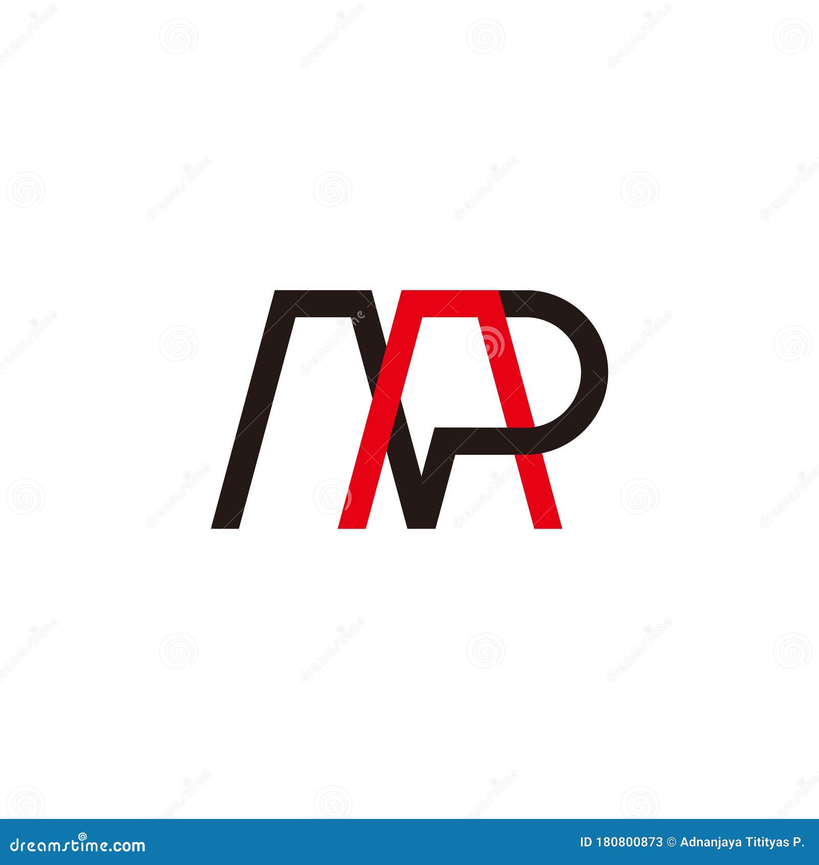 Letter Mp Simple Linked Line Colorful Logo Vector Stock Vector ...
