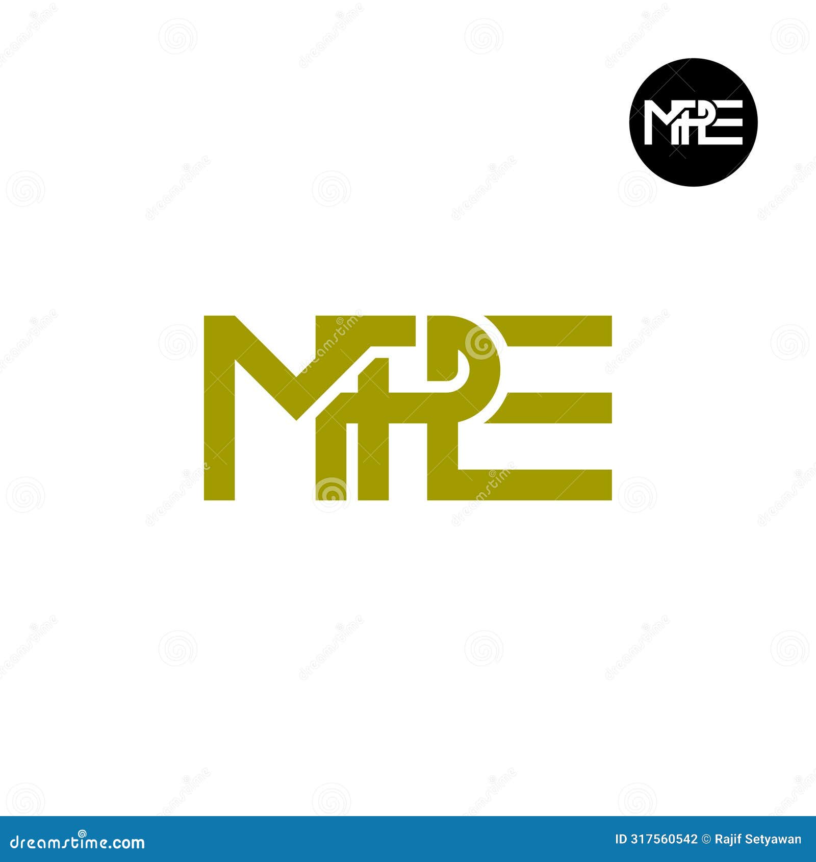 Letter MPE Monogram Logo Design Stock Vector - Illustration of ...