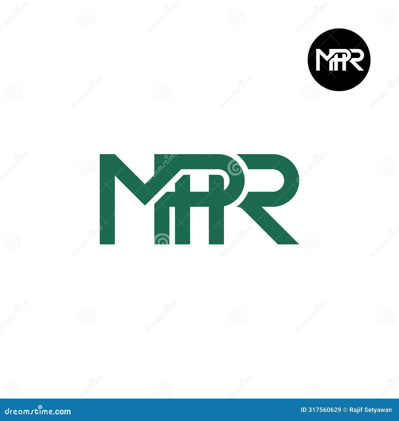 Letter MPR Monogram Logo Design Cartoon Vector | CartoonDealer.com ...