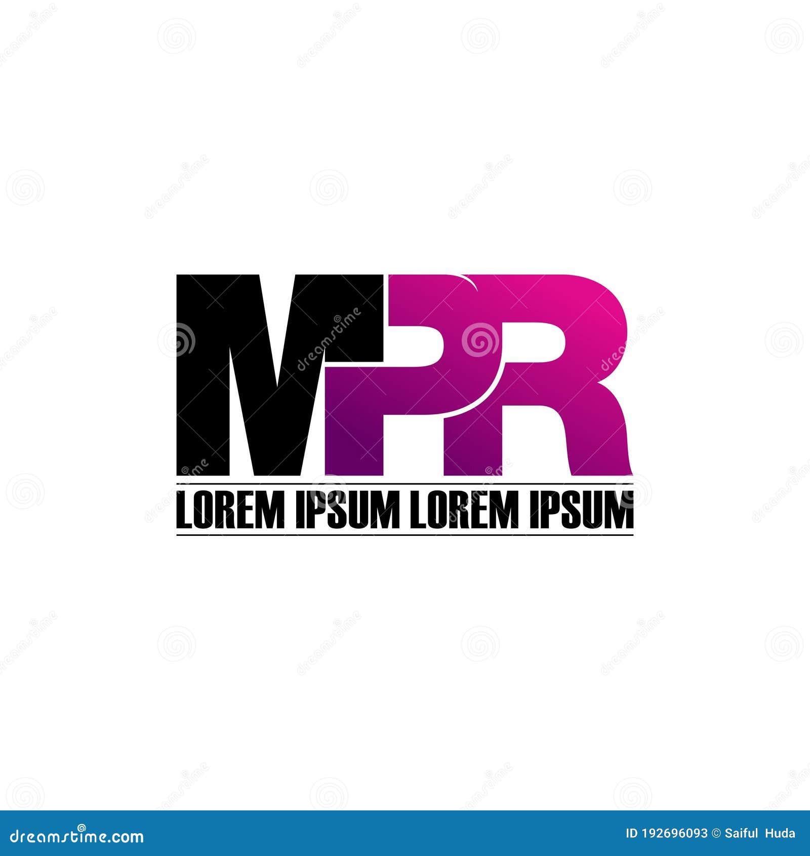 Letter MPR Simple Monogram Logo Icon Design. Stock Vector ...