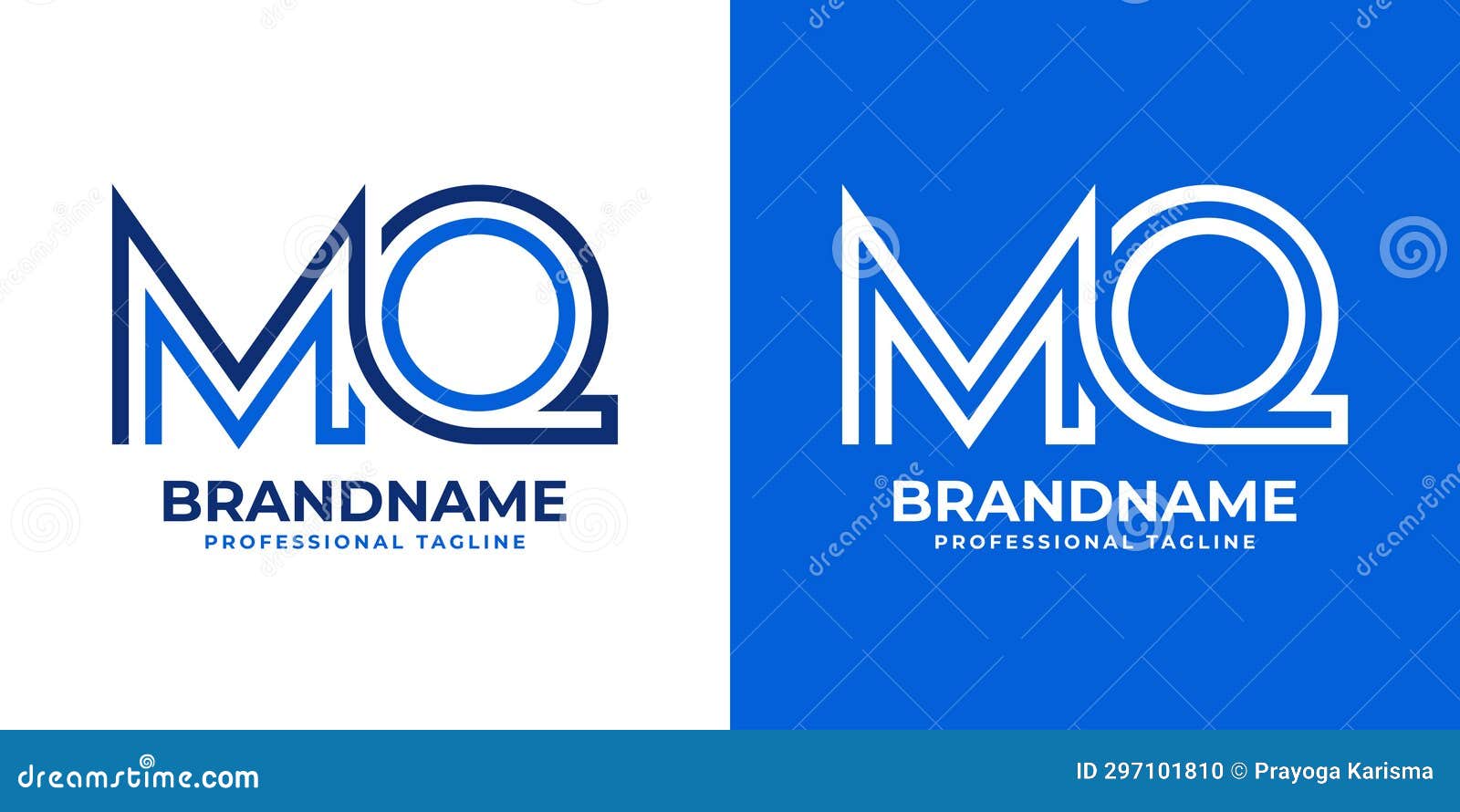 Letter MQ Line Monogram Logo, Suitable for Business with MQ or QM ...
