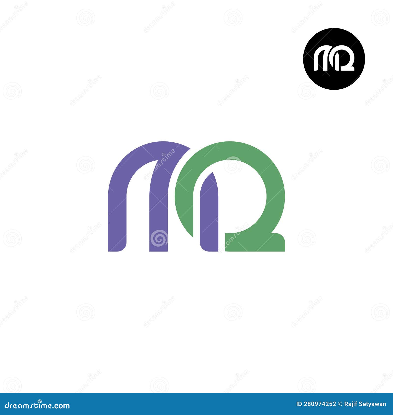 Letter MQ Monogram Logo Design Vector Illustration | CartoonDealer.com ...