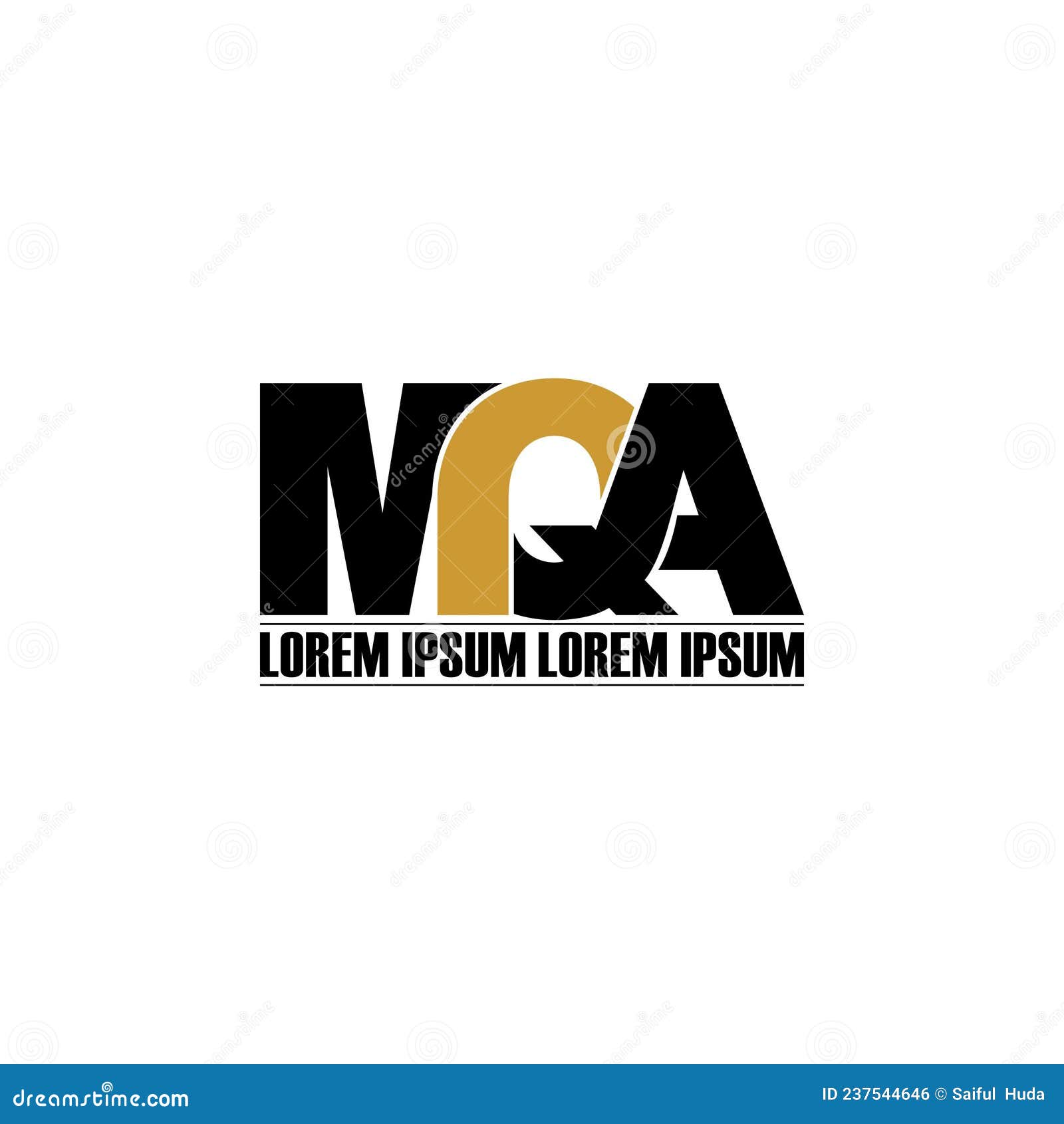 Letter MQA Simple Monogram Logo Icon Design. Stock Vector ...