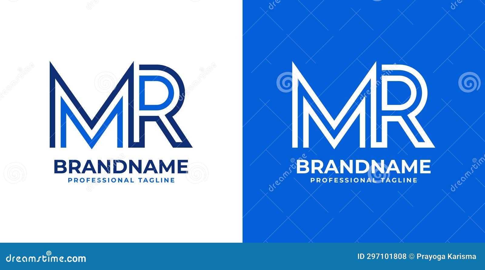Letter MR Line Monogram Logo, Suitable for Business with MR or RM ...