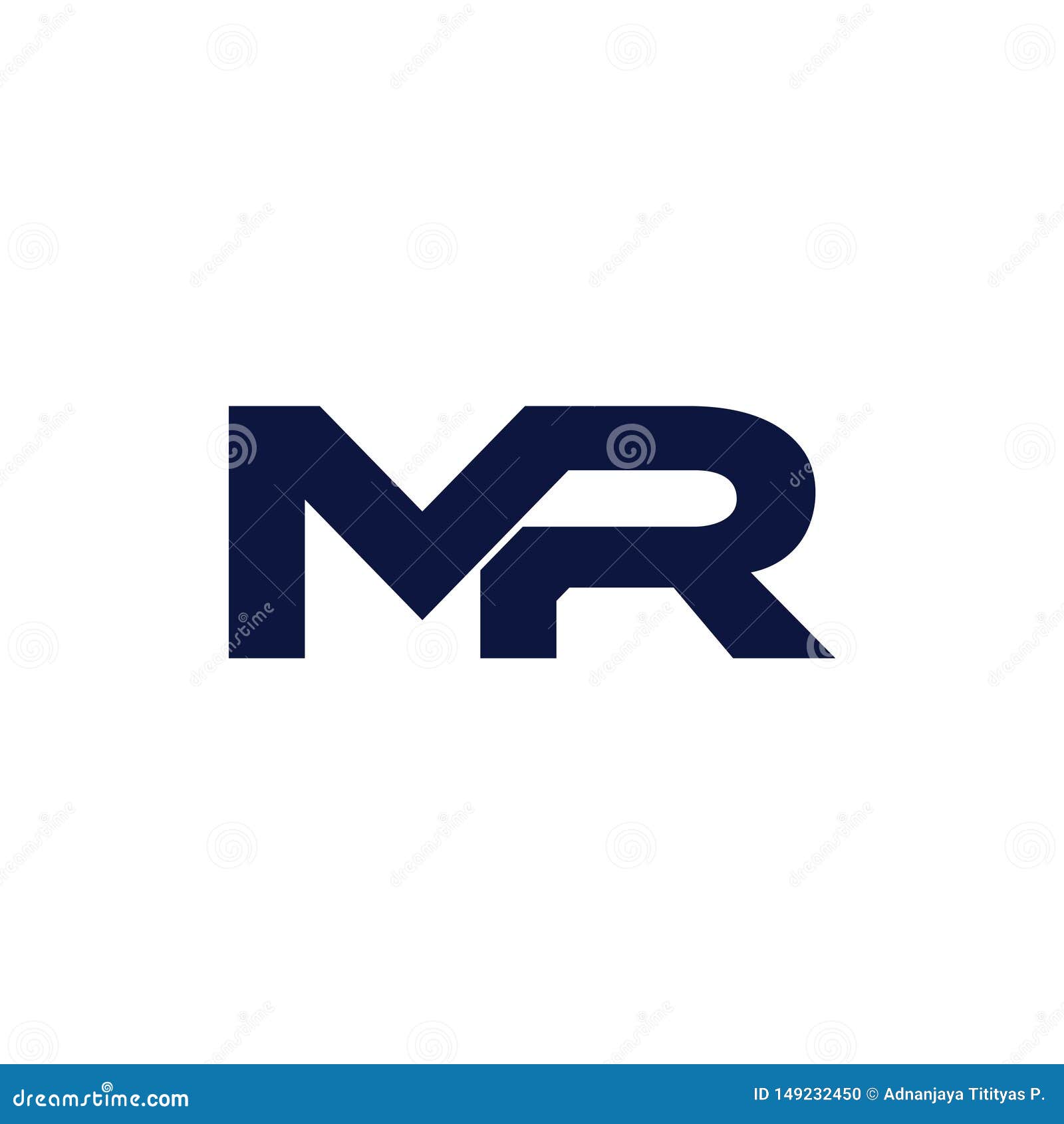 Letter Mr Linked Line Geometric Logo Vector Stock Vector - Illustration ...