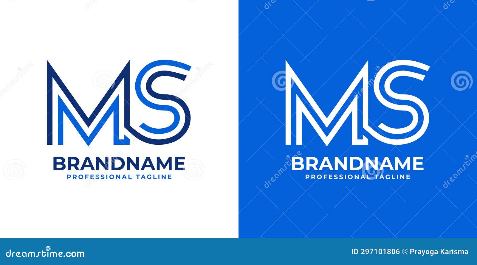 Letter MS Line Monogram Logo, Suitable for Business with MS or SM ...