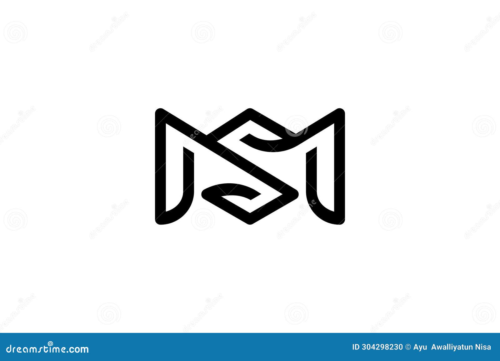 Letter MS Logo Design Vector Stock Illustration - Illustration of ...