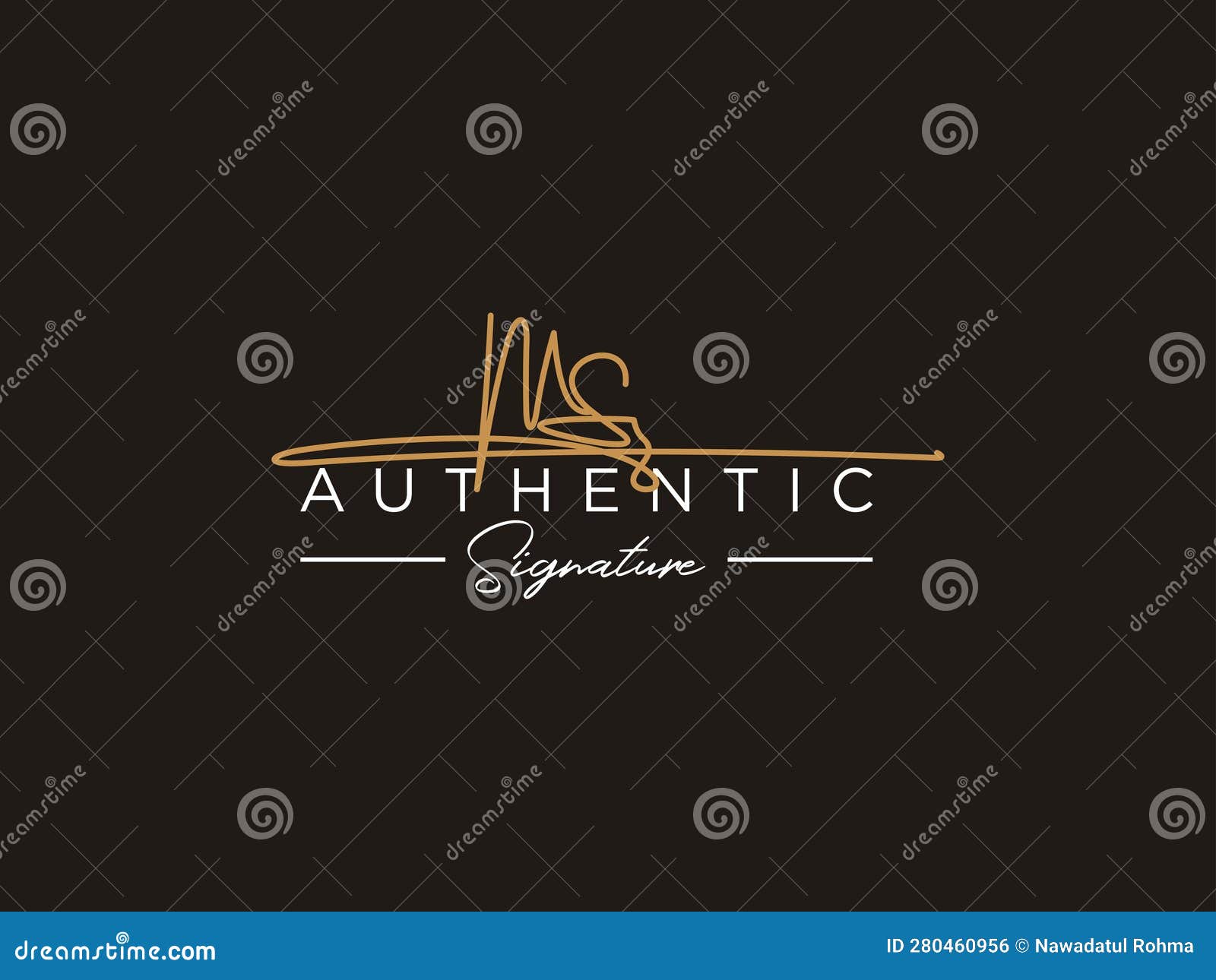 Letter MS Signature Logo Template Vector Stock Vector - Illustration of ...