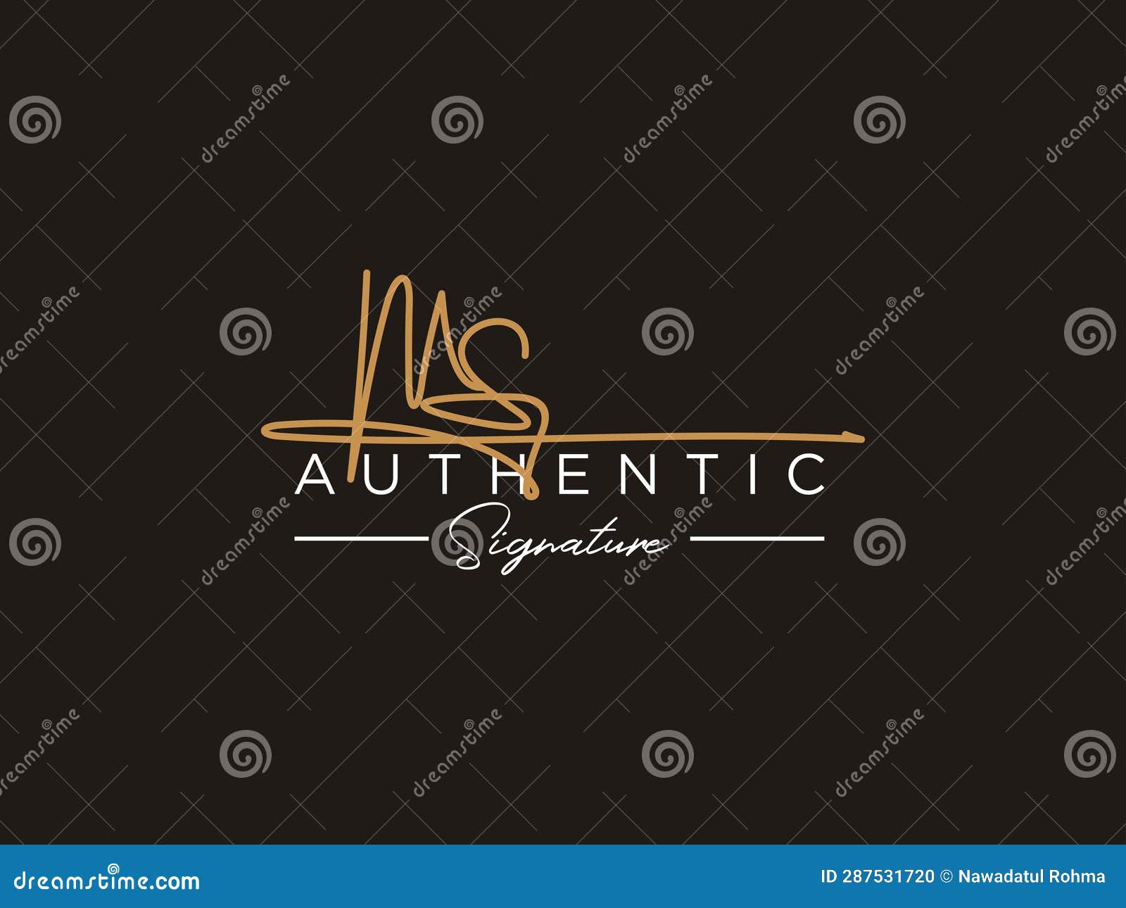 Letter MS Signature Logo Template Vector Stock Vector - Illustration of ...