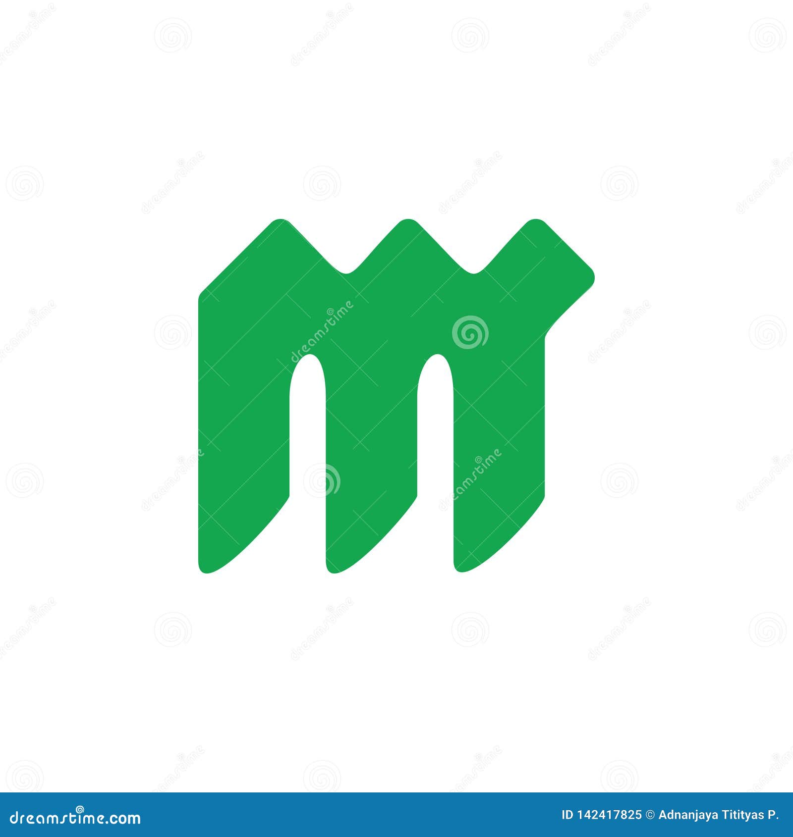 Letter Ms Simple Green Geometric Logo Vector Stock Vector ...