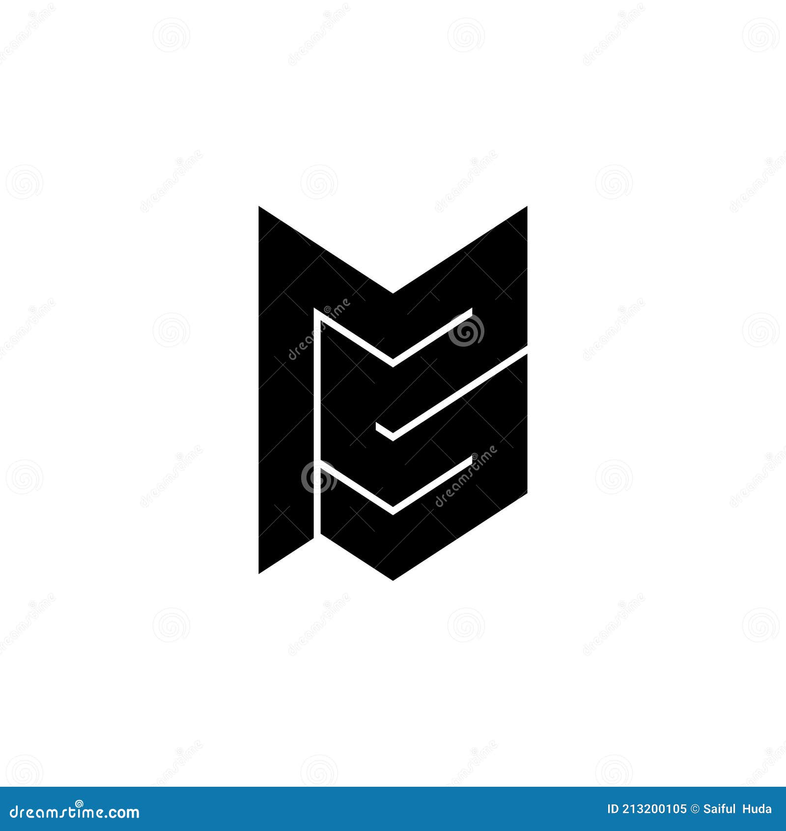 Letter MS Simple Monogram Logo Icon Design. Stock Vector - Illustration ...