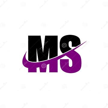 Letter MS Simple Monogram Logo Icon Design. Stock Vector - Illustration ...