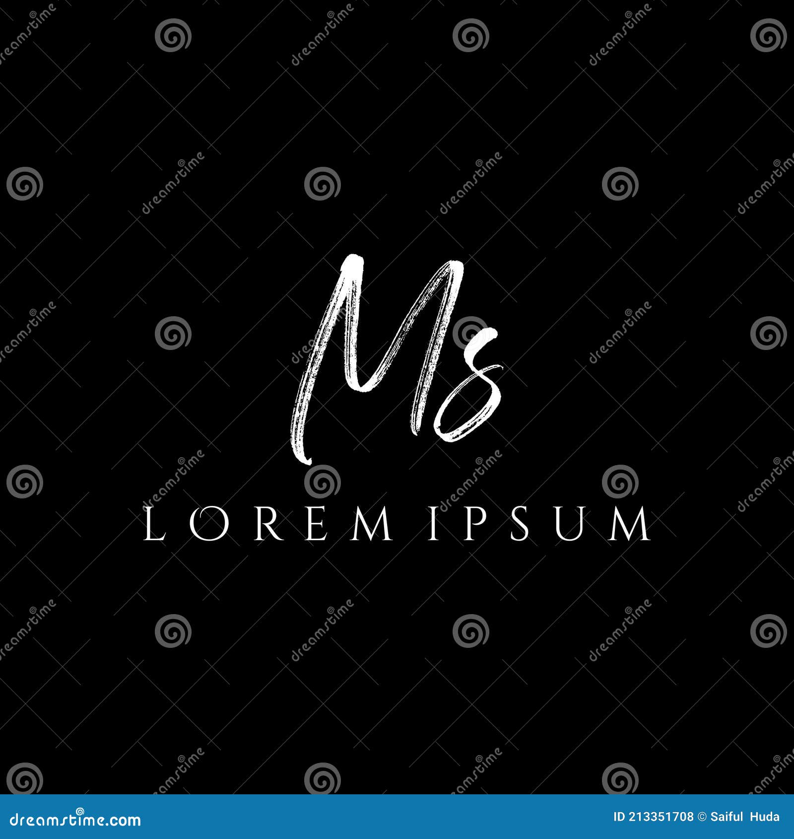 Letter MS Simple Monogram Logo Icon Design. Stock Vector - Illustration ...