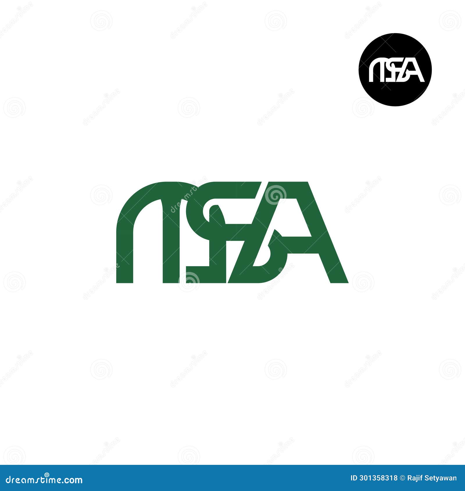 Letter MSA Monogram Logo Design Stock Vector - Illustration of brands ...