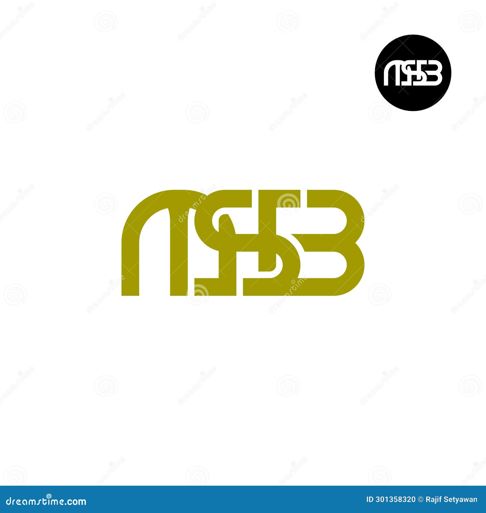 Letter MSB Monogram Logo Design Stock Vector - Illustration of name ...