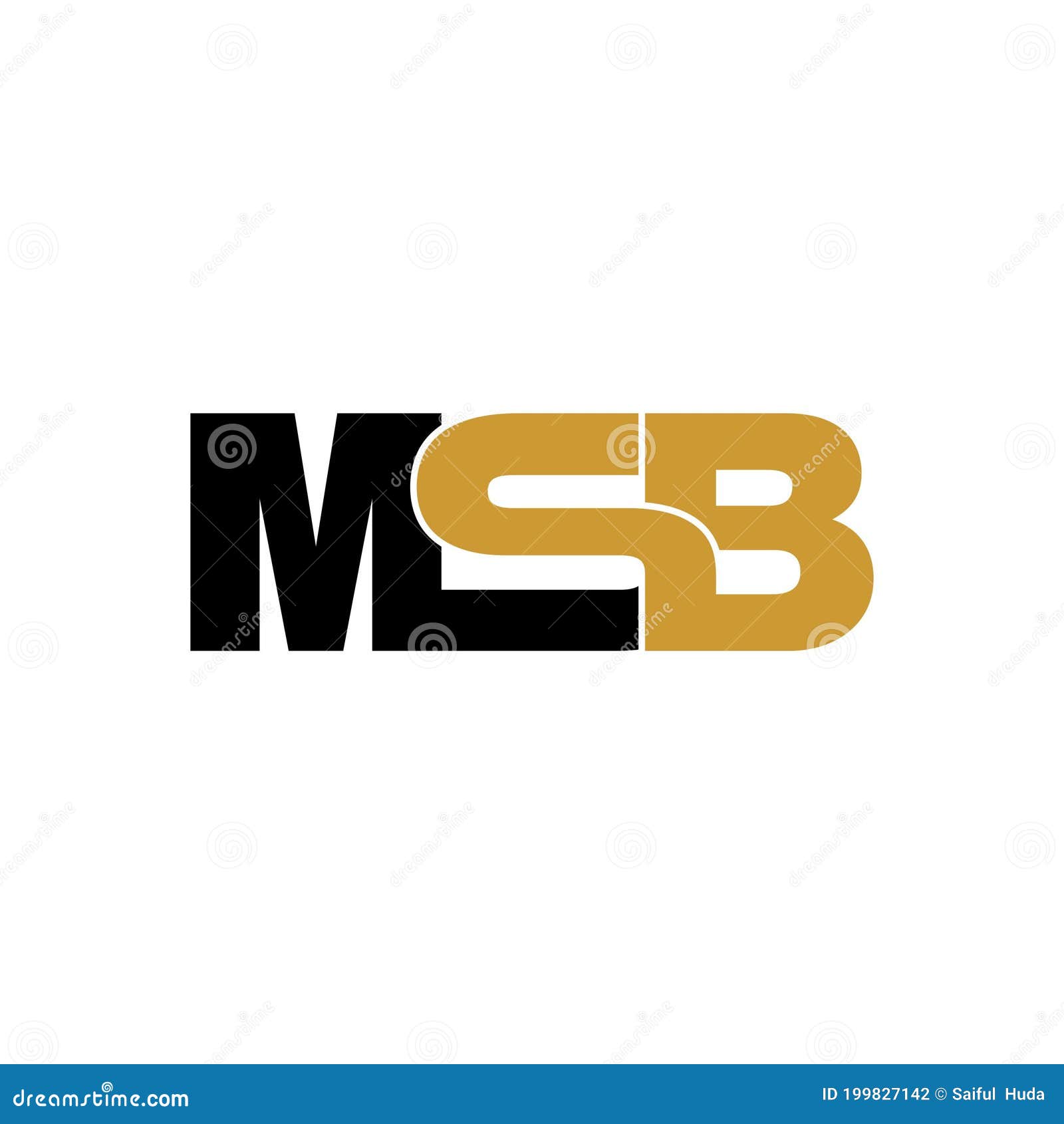 Letter MSB Simple Monogram Logo Icon Design. Stock Vector ...