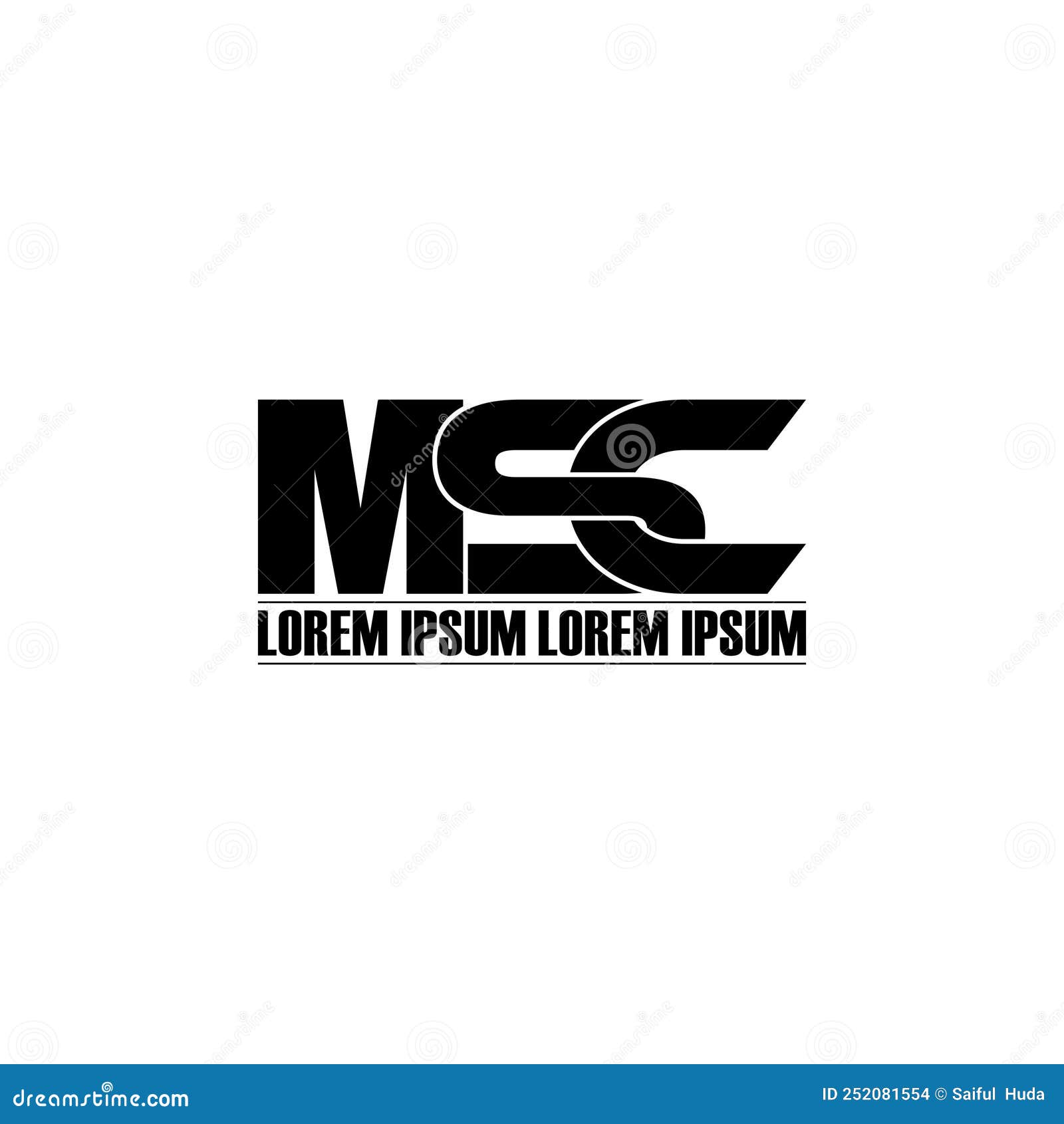 Letter MSC Simple Monogram Logo Icon Design. Stock Vector ...