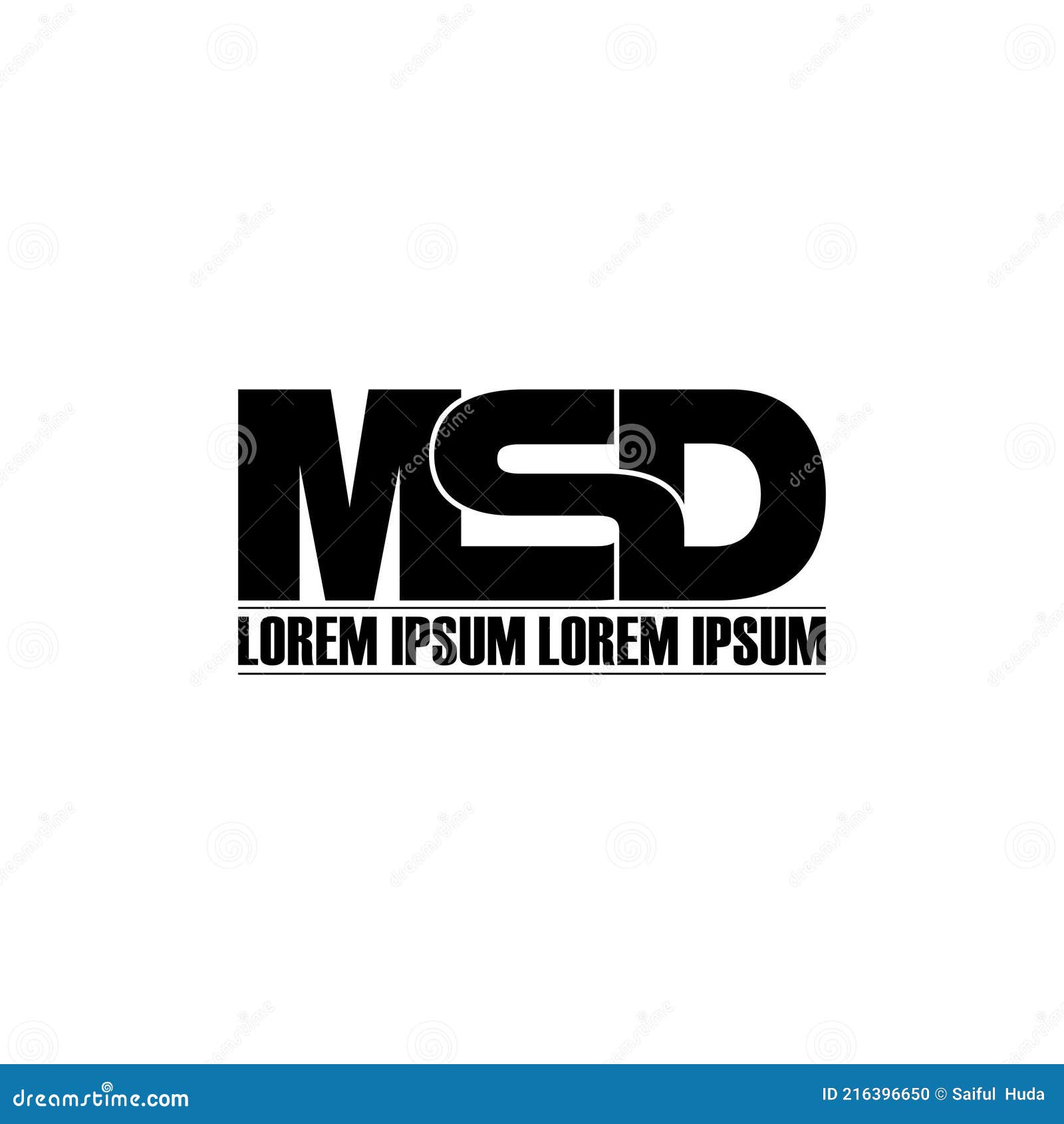 Letter MSD Simple Monogram Logo Icon Design. Stock Vector ...