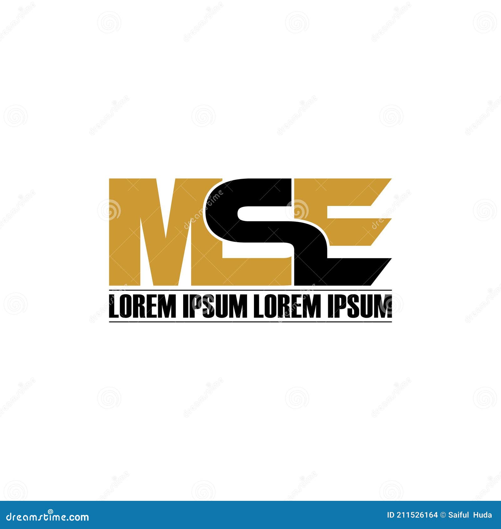 Letter MSE Simple Monogram Logo Icon Design. Stock Vector ...