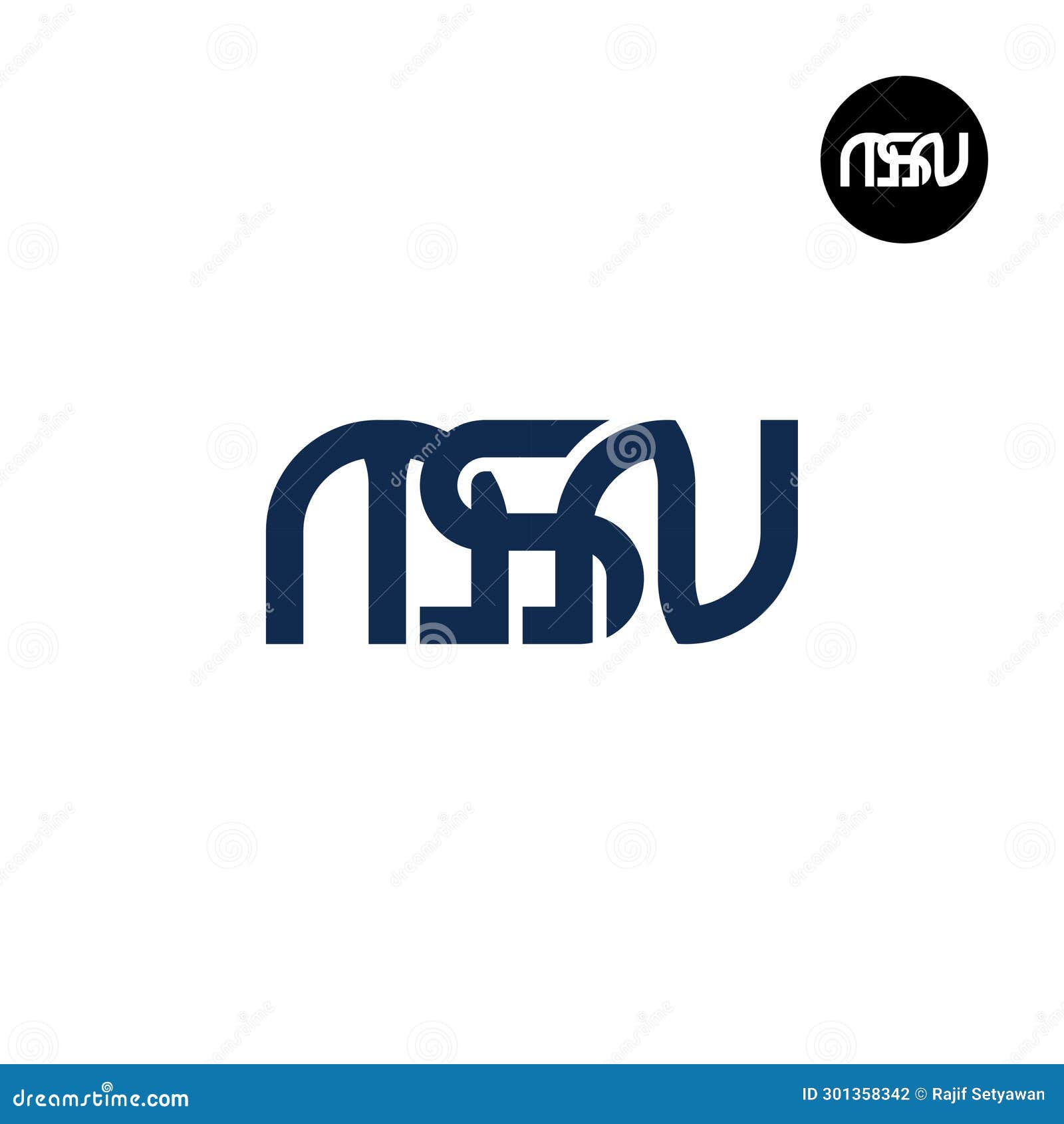 Letter MSN Monogram Logo Design Stock Vector - Illustration of letters ...