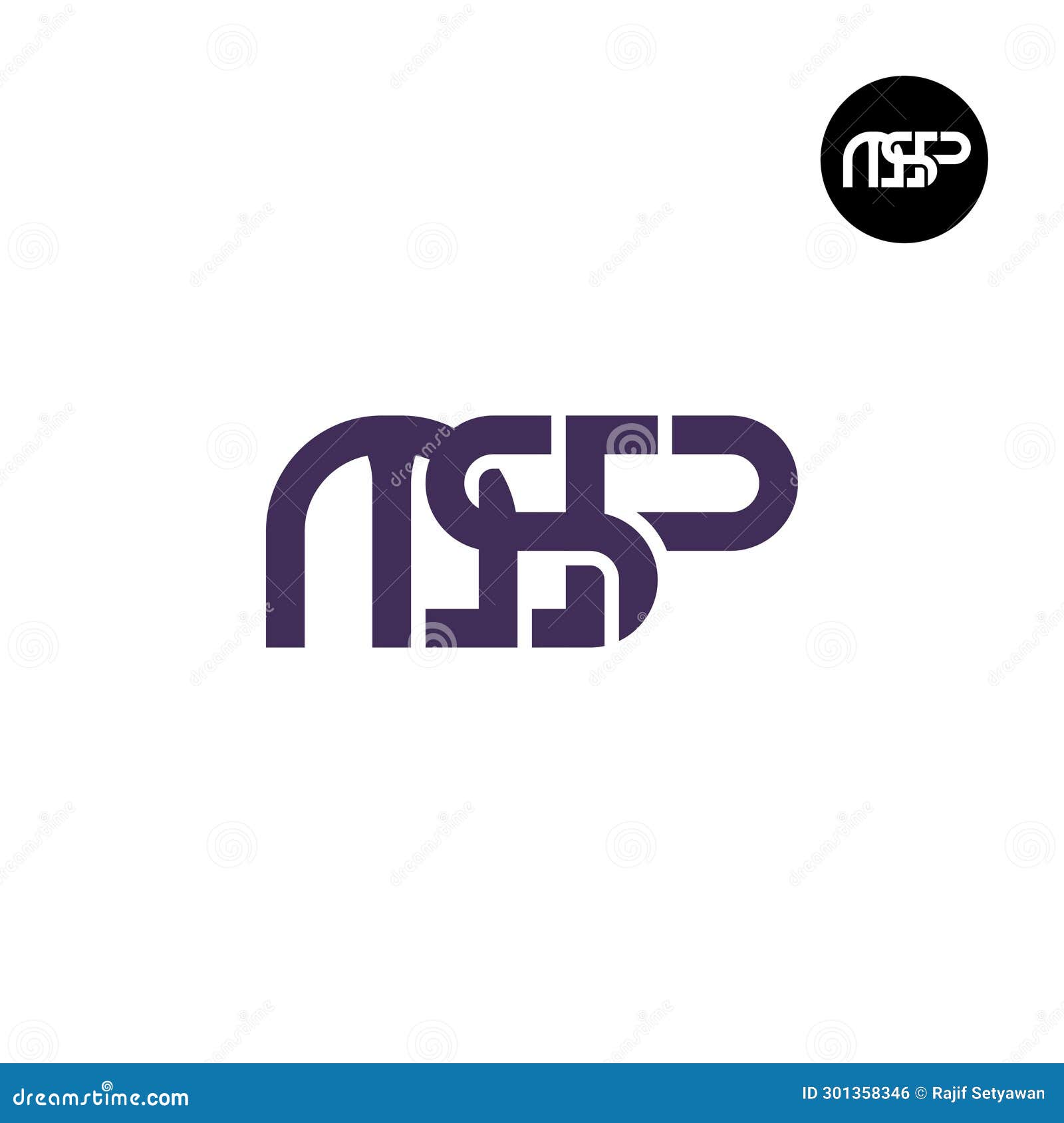 Letter MSP Monogram Logo Design Stock Vector - Illustration of minimal ...