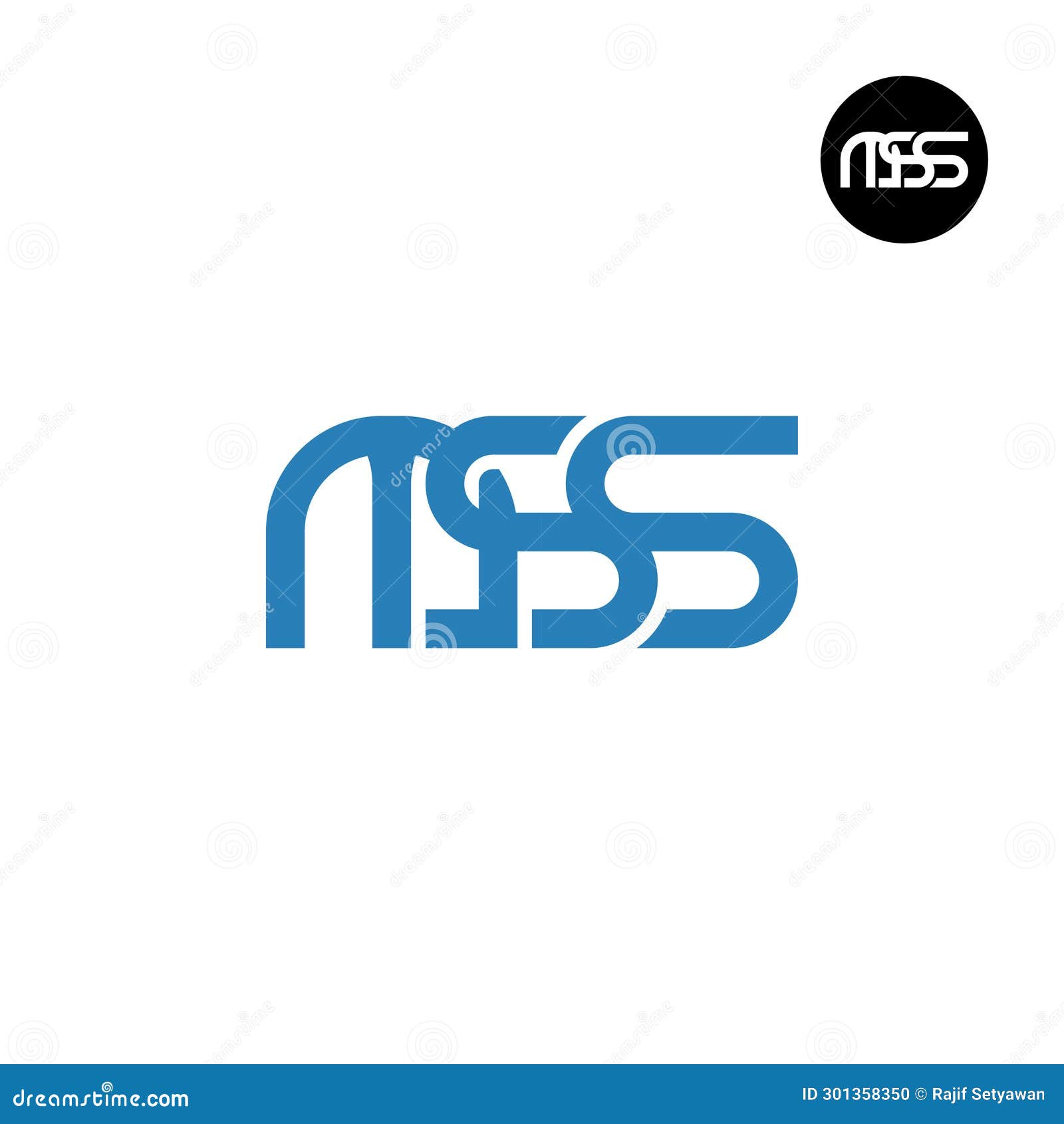 Letter MSS Monogram Logo Design Stock Vector - Illustration of letter ...