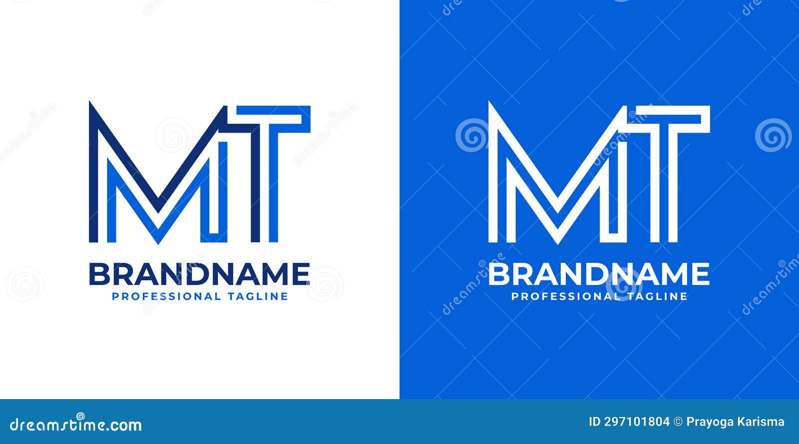 Letter MT Line Monogram Logo, Suitable for Business with MT or TM ...