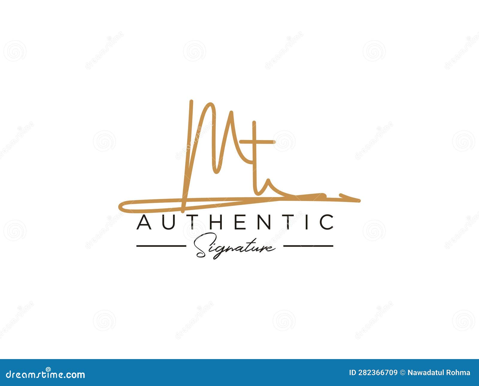 Letter MT Signature Logo Template Vector Stock Vector - Illustration of ...