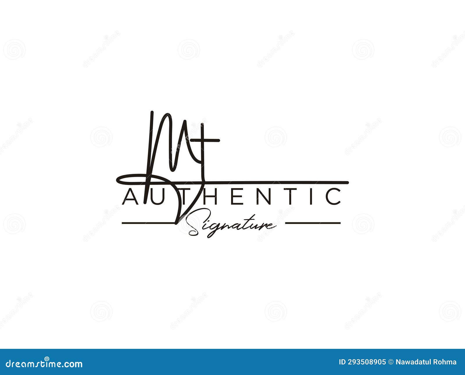Letter MT Signature Logo Template Vector Stock Vector - Illustration of ...