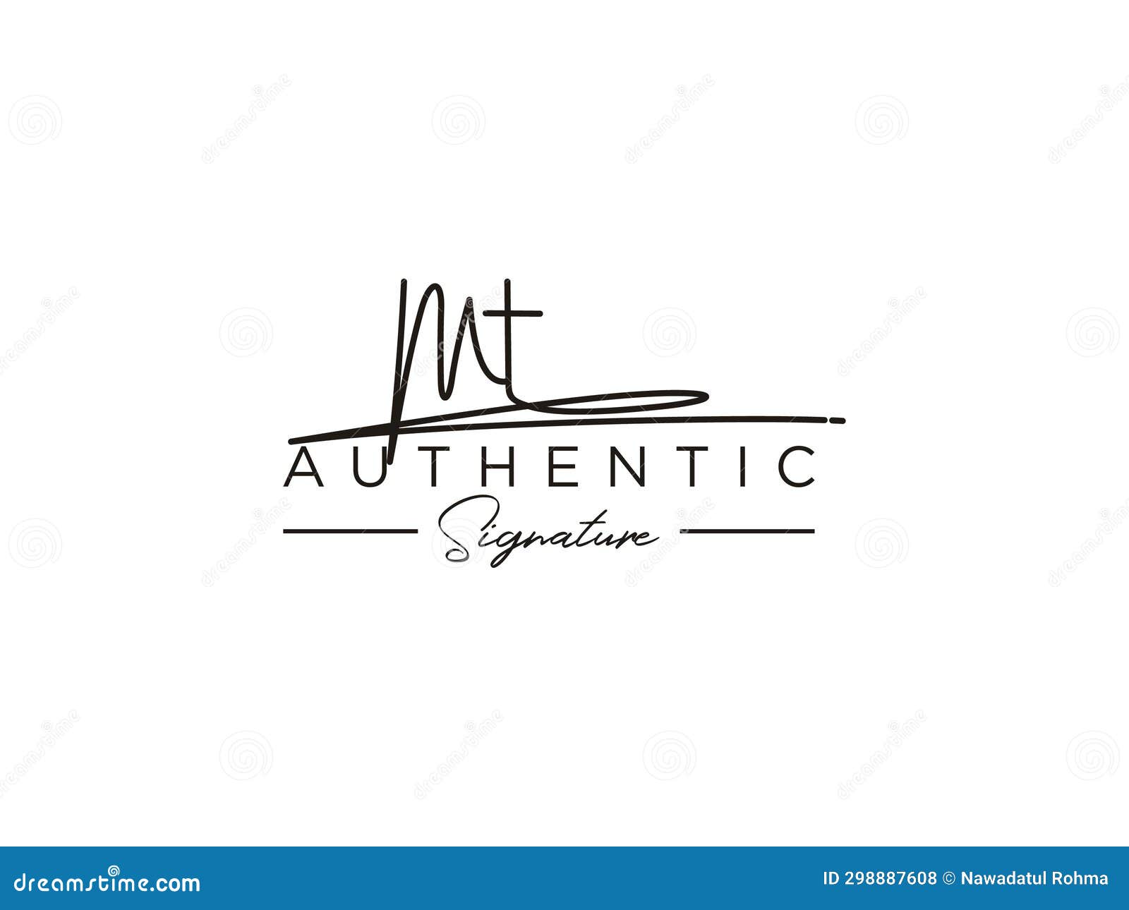Letter MT Signature Logo Template Vector Stock Vector - Illustration of ...