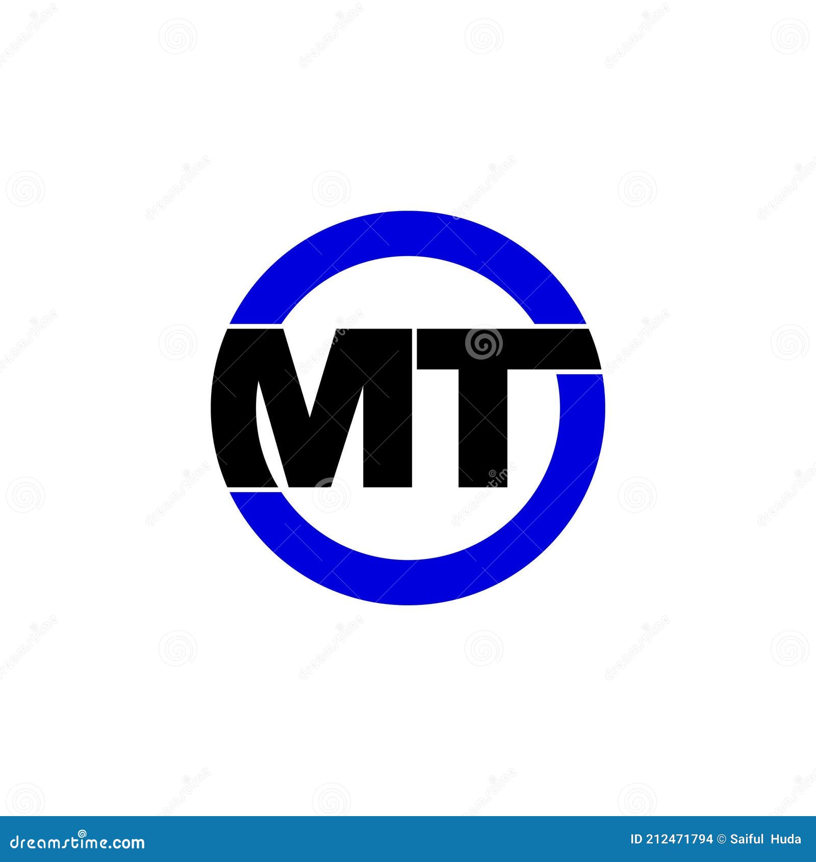 Letter MT Simple Monogram Logo Icon Design. Stock Vector - Illustration ...