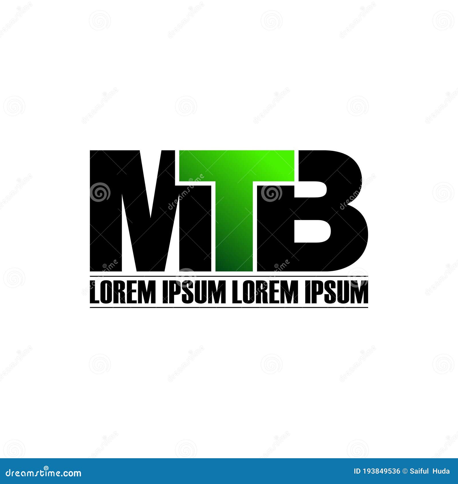 Letter MTB Simple Monogram Logo Icon Design. Stock Vector ...