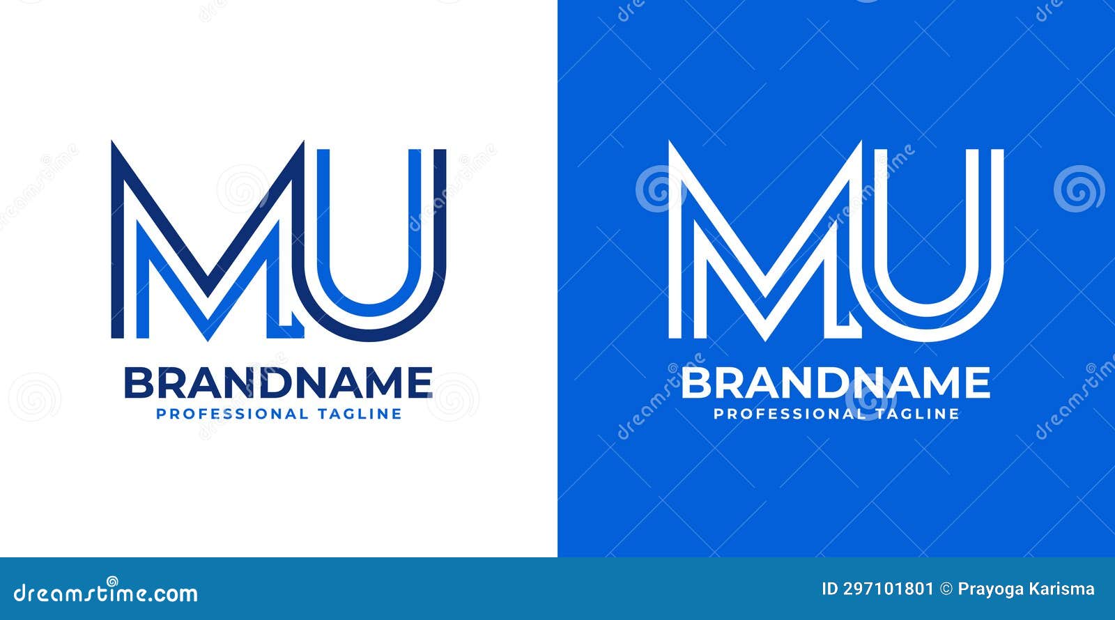Letter MU Line Monogram Logo, Suitable for Business with MU or UM ...